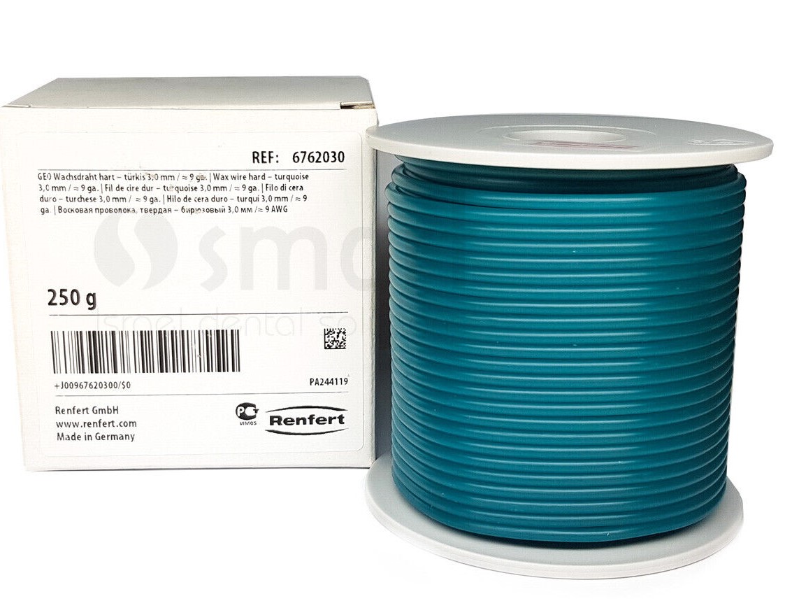 Дріт восковий GEO твердий бірюзовий (GEO wax wire, hard, turquoise) – 3 ...